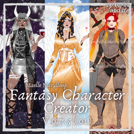 Fantasy Character Maker (v0.7.5) Maelle Marylloup ~ meiker.io