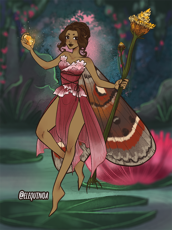 Pink Moth Fairy | meiker.io